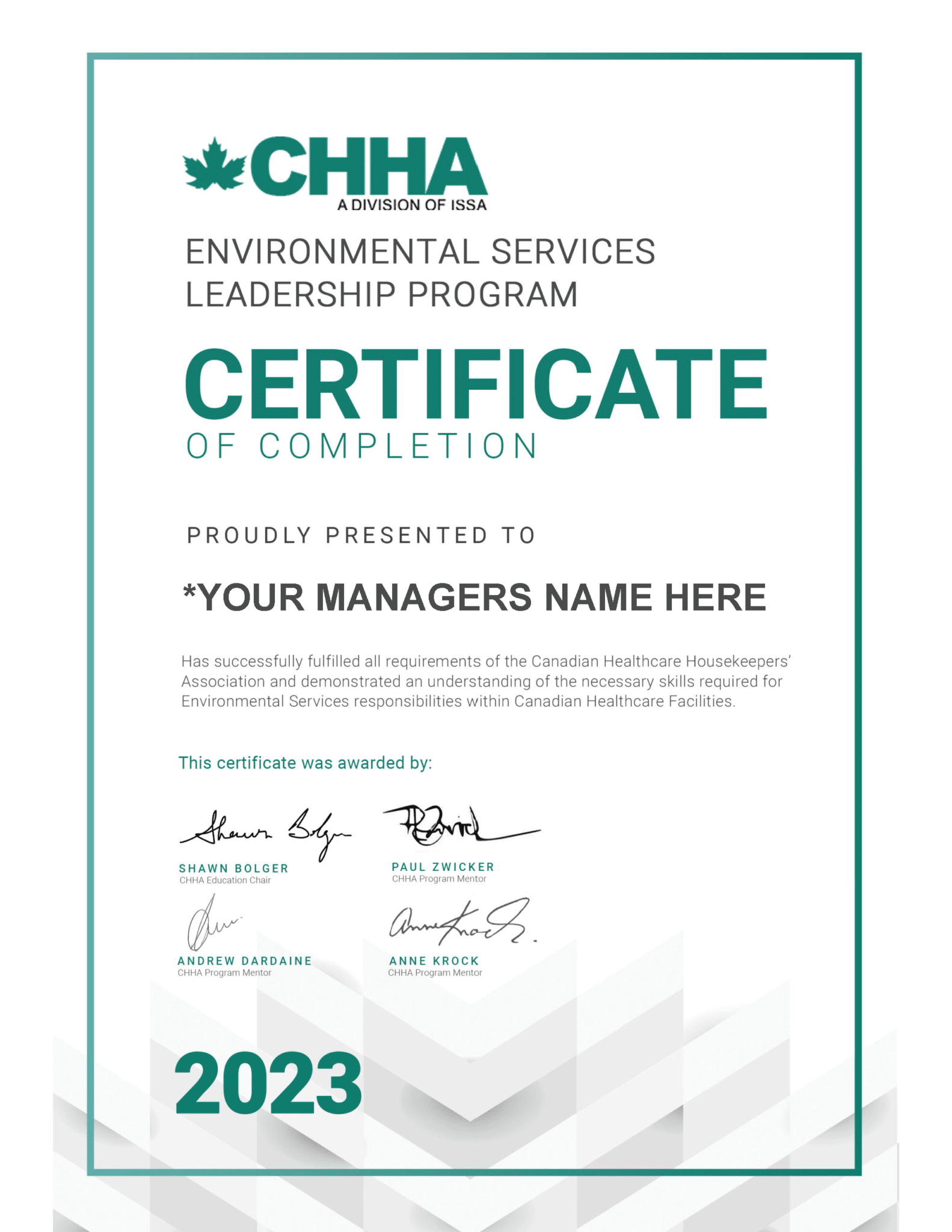 EVS Leadership for Long Term Care – Canadian Healthcare Housekeepers ...